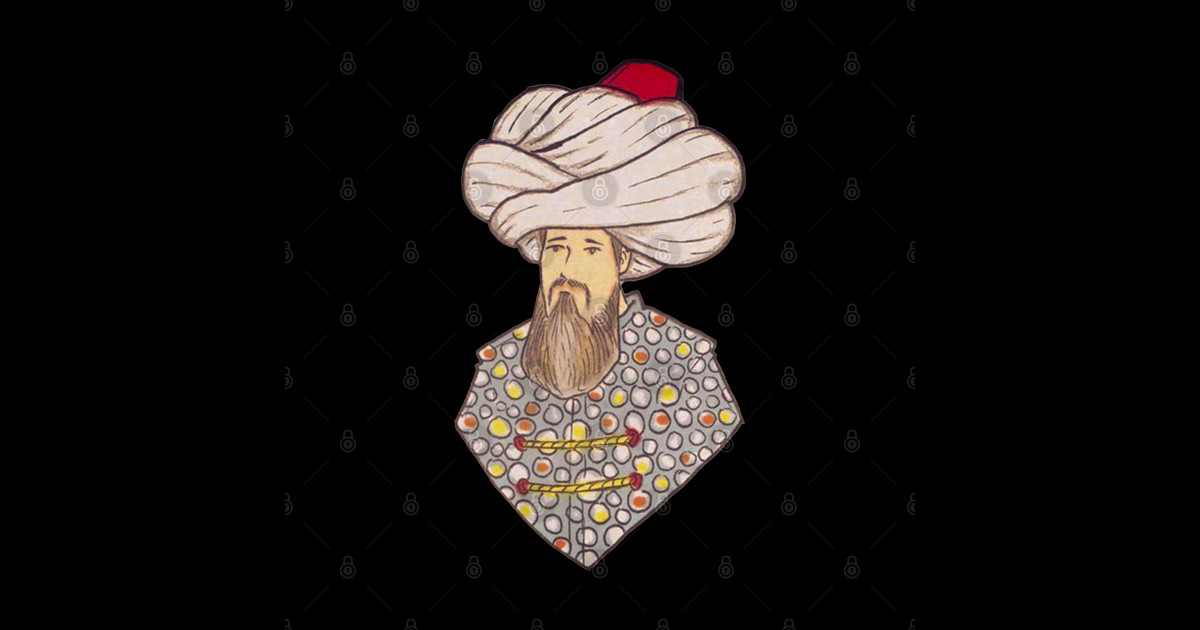 Cartoonish Ottoman miniature - Cartoon - Sticker | TeePublic