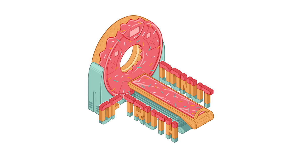 Donut of truth - CT donut scanner isometric illustration - Ct - T-Shirt ...