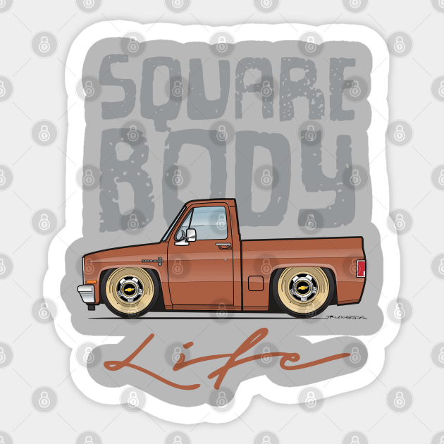 Square Body Life-Cinnamon - Square Body - Sticker | TeePublic