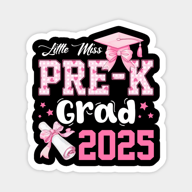 Little Miss Pre-K Grad 2025 Pink Graduation - Pre K Grad 2025 - Magnet ...