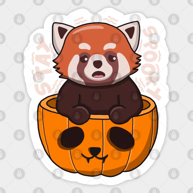 Stay Spooky Red Panda - Halloween - Sticker | TeePublic