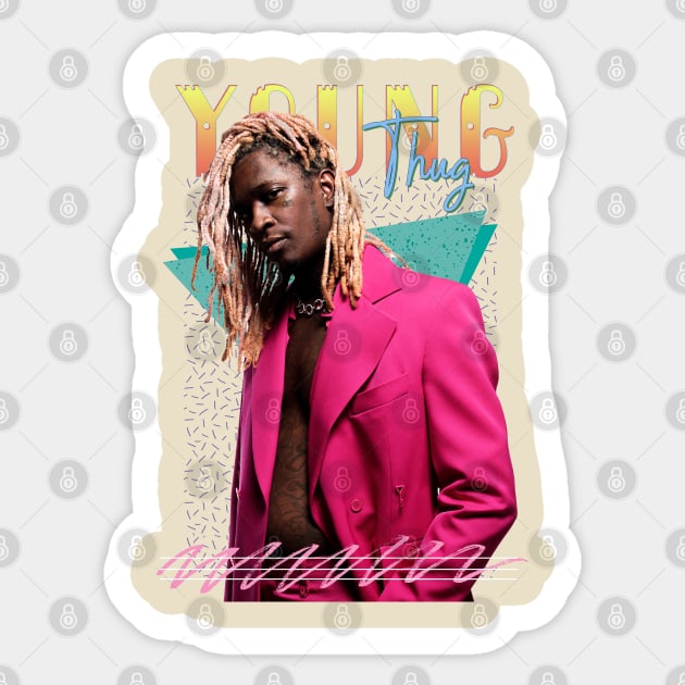 Young Thug Retro Aesthetic - Young Thug - Sticker | TeePublic