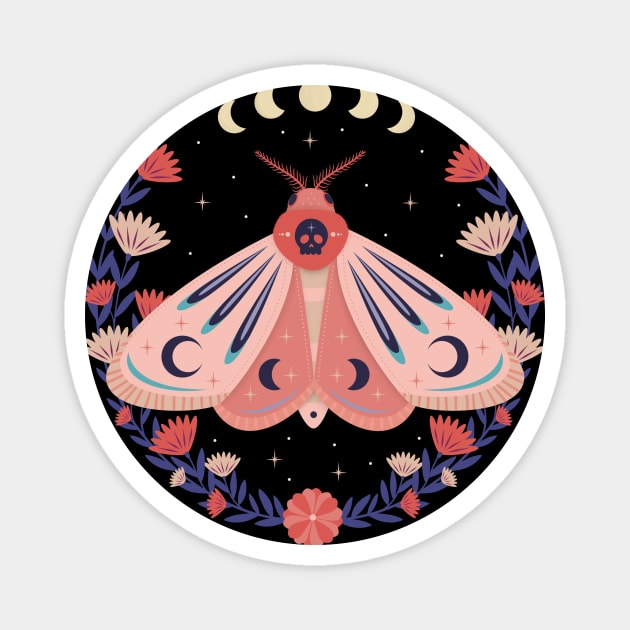 Goblincore Dark Aesthetic Moth - Cottagecore Gift Idea - Magnet | TeePublic