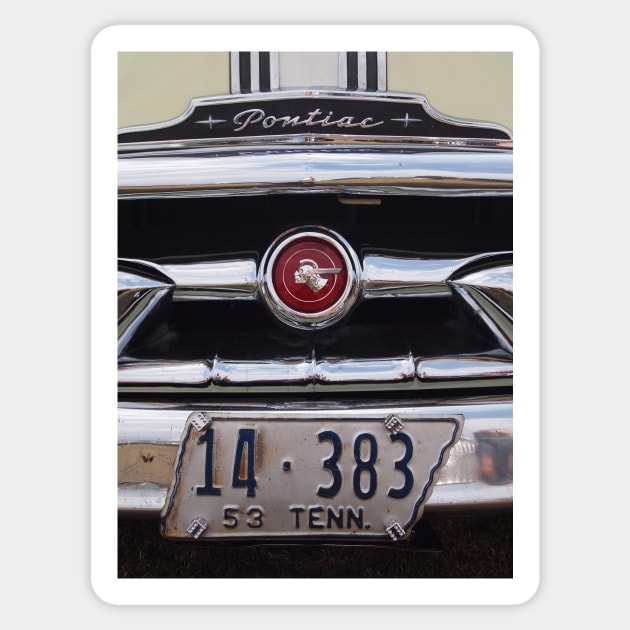 1953,custom,pontiac,chieftain,front,grille - 1953 - Sticker | TeePublic