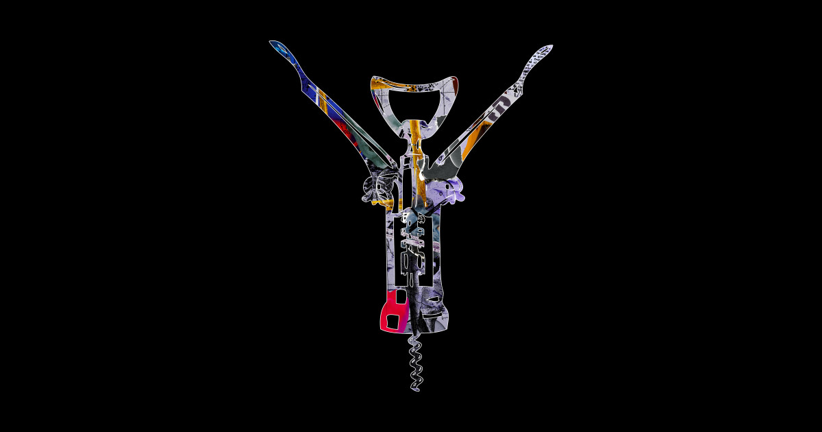 Corkscrew (Collage Art Edition) - Collage Art - Sticker | TeePublic