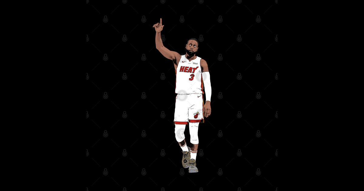 Dwayne Wade - Sports Illustrations Coloring - Dwyane Wade - Sticker ...