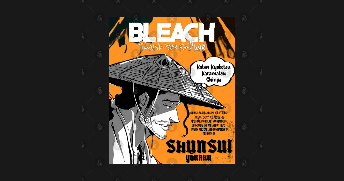 Captain Head Shunsui Kyoraku Bankai Mode - Bleach - T-Shirt | TeePublic