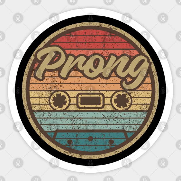 prong cassette retro circle - Musician - Sticker | TeePublic