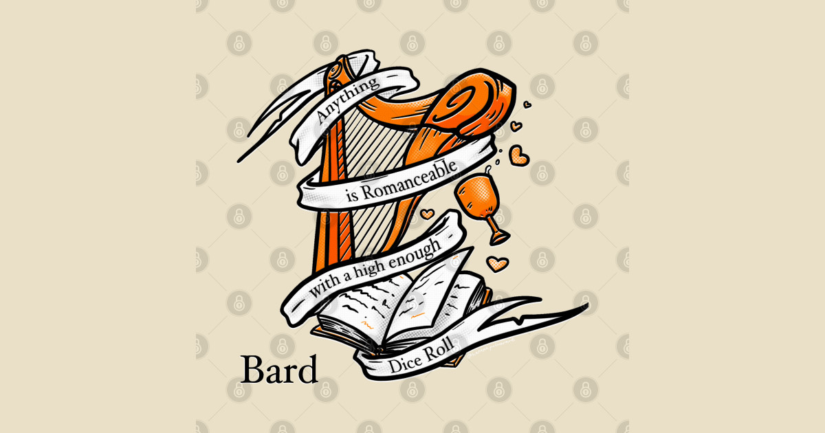 Bard's Scroll - Bard - T-Shirt | TeePublic
