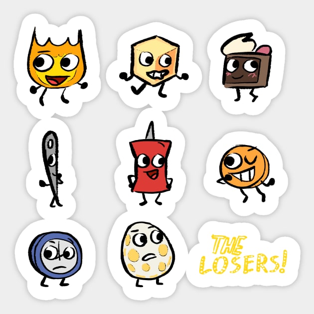 BFB THE LOSERS Pack - Bfb - Sticker | TeePublic