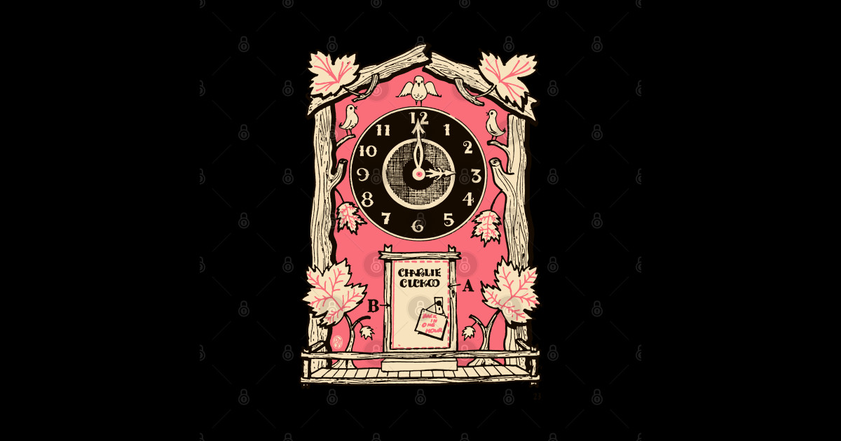 Vintage Charlie Cuckoo Clock - Cuckoo - Sticker | TeePublic