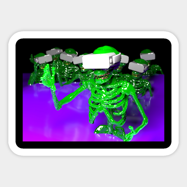 Slime Skeleton VR - Skeleton - Sticker | TeePublic