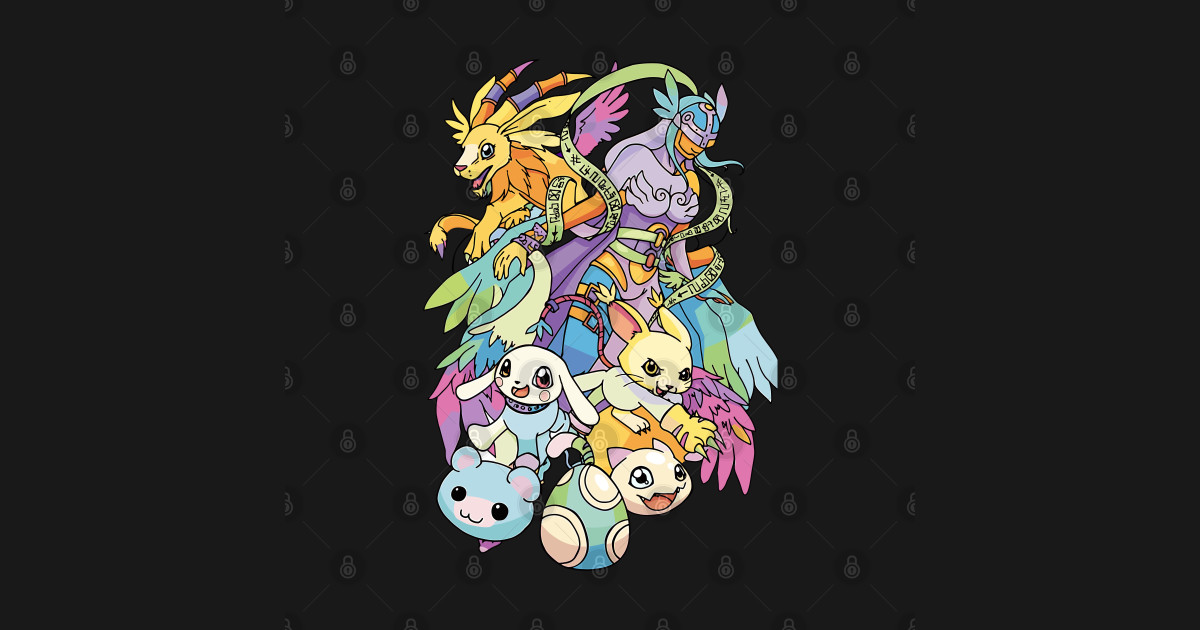 Tailmon Evolution - Digimon Adventure - Digimon - T-Shirt | TeePublic