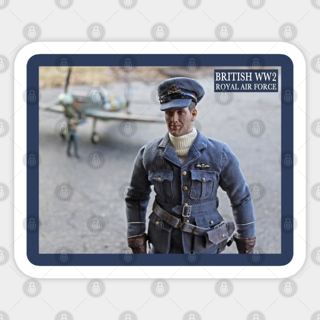 British WW2 RAF Pilot - British Ww2 Raf Pilot - Sticker | TeePublic
