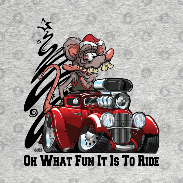 Roddy Rat Cartoon Rat Fink Santa Holiday Hot Rod Fun To Ride - Rat Fink ...