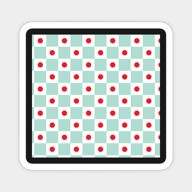 Red Dot Pattern - Red - Magnet | TeePublic