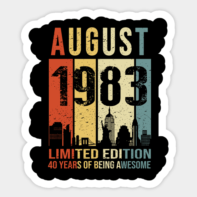 Made In 1983 August Years Of Being Awesome - 1983 August Years Of Being ...