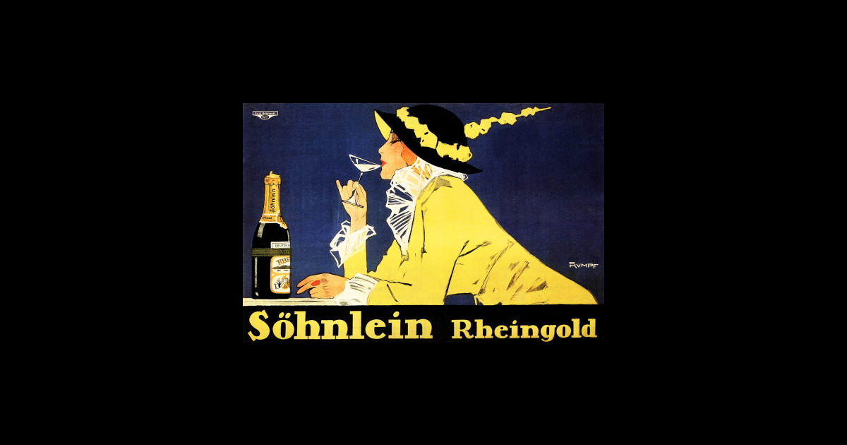 SOHNLEIN RHEINGOLD Lithograph Art by Fritz Rumpf Vintage German ...