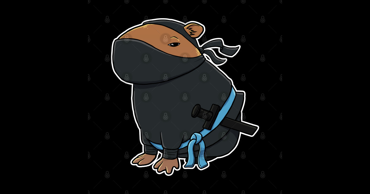 Capybara Ninja - Capybara - Sticker | TeePublic