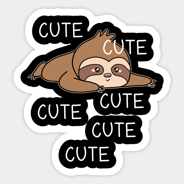 Cute Baby Sloth - Cute Baby Sloth - Sticker | TeePublic