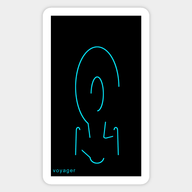 Star Trek - Minimalist Voyager - Star Trek - Sticker | TeePublic