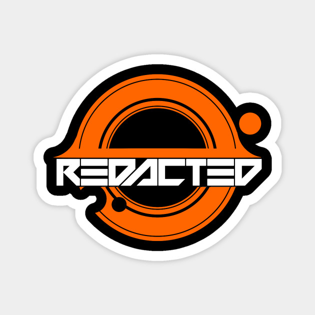 Redacted Logo White - Redacted - Magnet | TeePublic