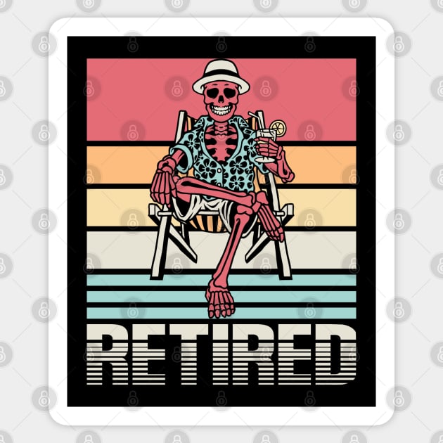 Retired Skeleton Sunburn - Retired 2024 - Sticker | TeePublic