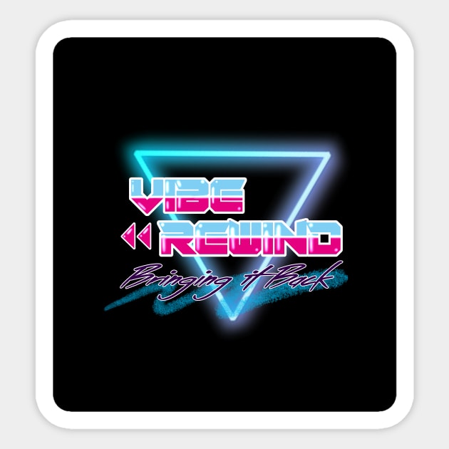 Vibe Rewind Logo - Vaporwave - Sticker | TeePublic