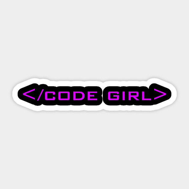 Code girl - Coding - Sticker | TeePublic
