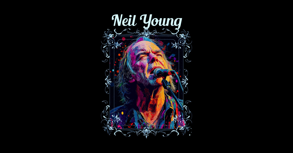 NEIL YOUNG MUSICIAN FAN ART - Neil Young Musician Fan Art - Sticker ...