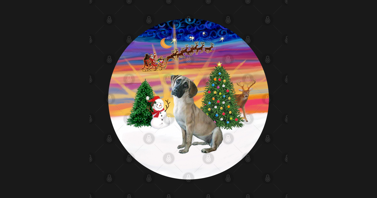 Santa's Sunset Take Off Featuring a Black Mouth Cur - Black Mouth Cur ...