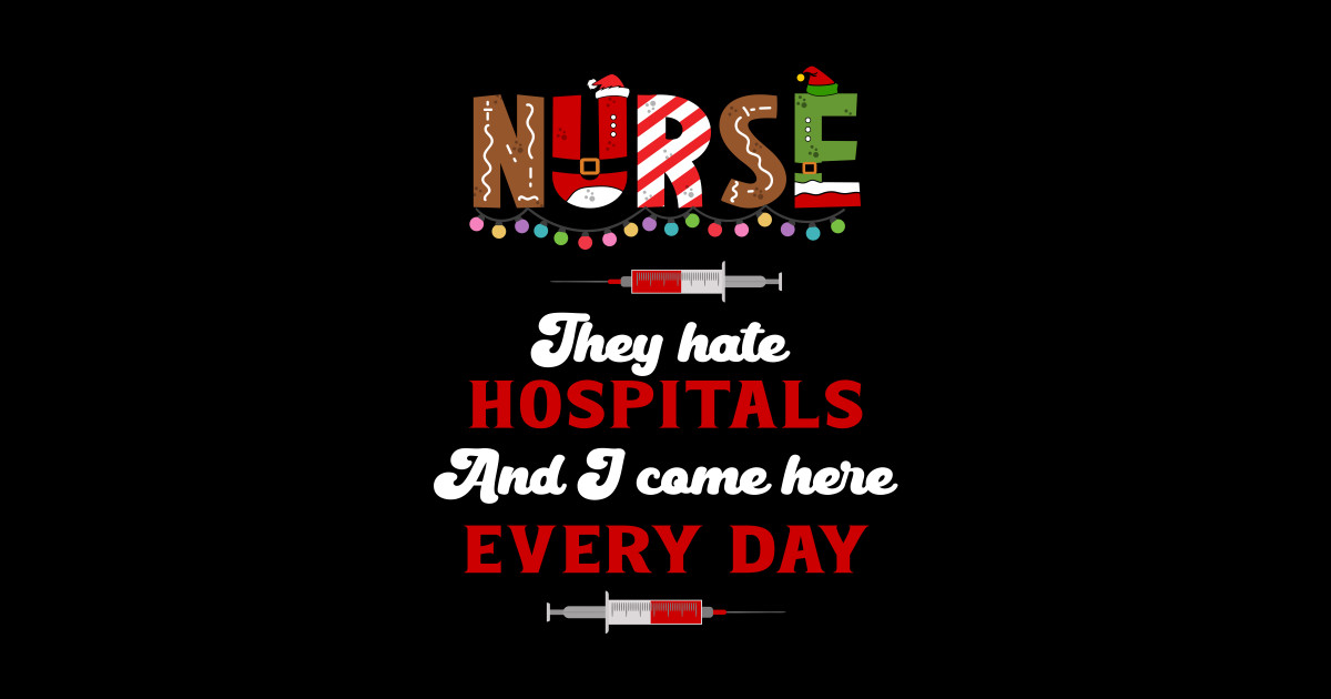 Funny Nurse Christmas Pun Quote Hilarious Joke ICU - Christmas ...