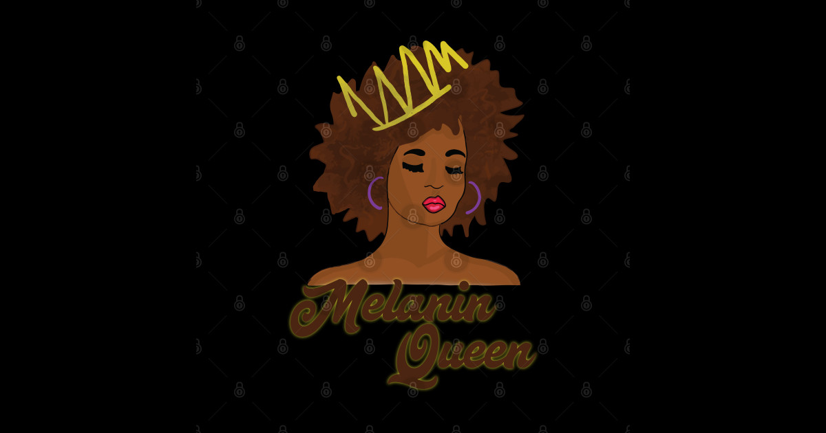 Melanin Afro Queen Art Drawing - Melanin - Tapestry | TeePublic