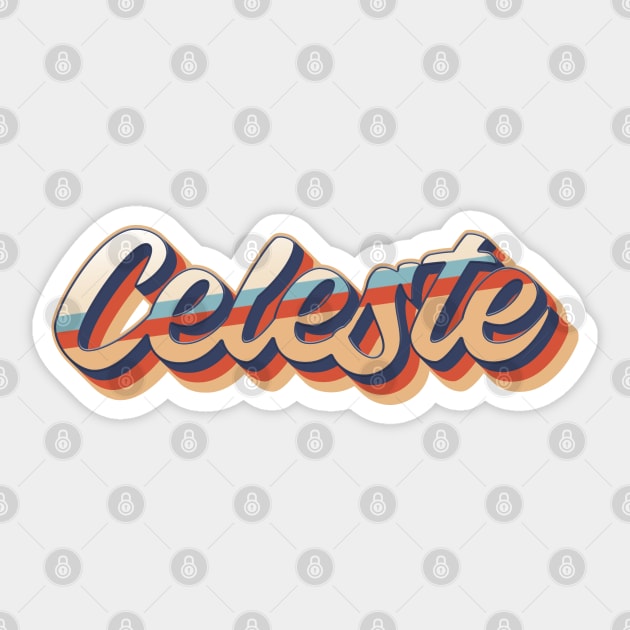 Celeste name - cool 70s retro font surf style design - Celeste Name ...