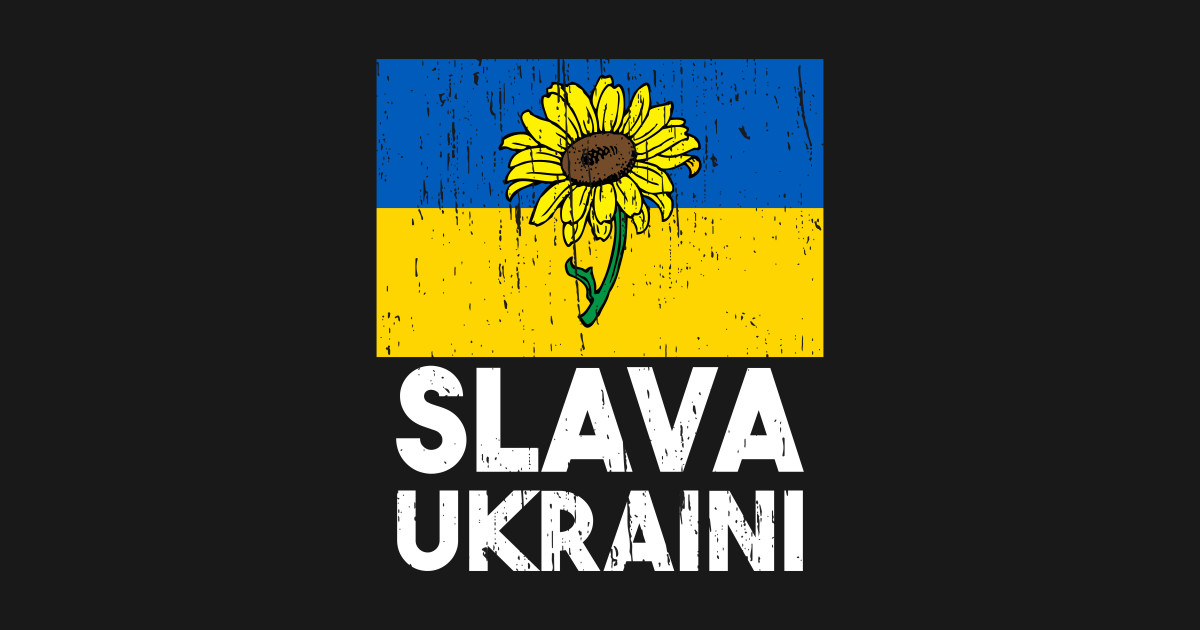 Slava Ukraini Glory to Ukraine Flag - Slava Ukraini - Hoodie | TeePublic