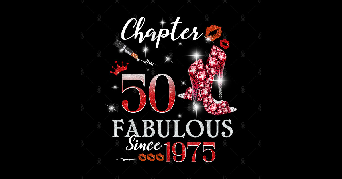 Chapter 50 Fabulous Since 1975 50th Birthday Queen Diamond - 50th Birthday Gifts For Womens ...