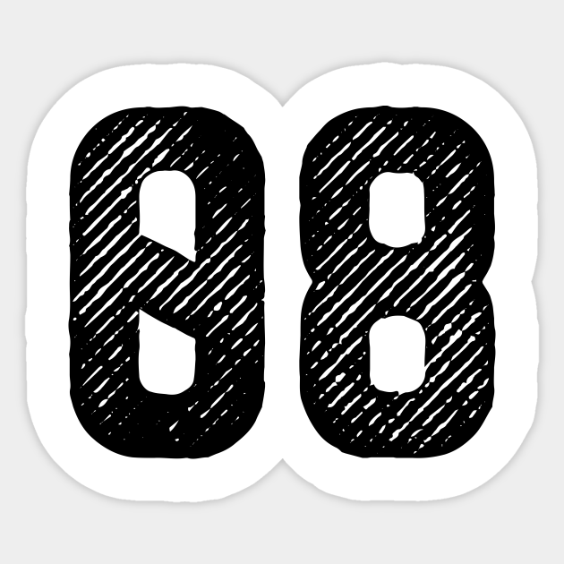 Rough Number 08 - 8th Grade - Sticker | TeePublic