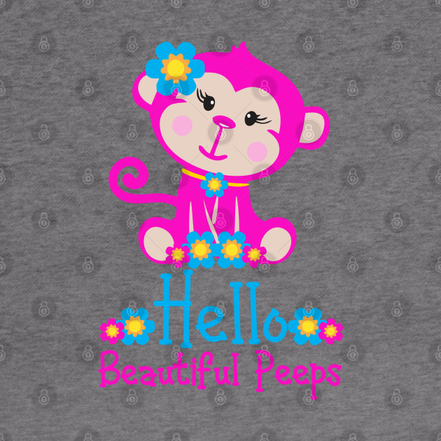 Hello Beautiful People - Monkey Lovers - Hoodie | TeePublic