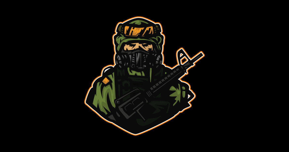 Spec Ops Soldier Mascot - Soldier - Sticker | TeePublic