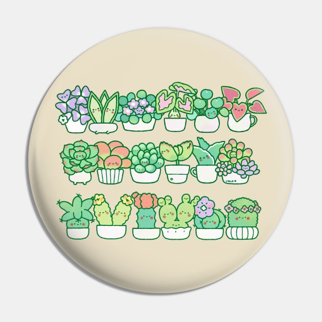 Potted plants - Potted Plants - Pin | TeePublic