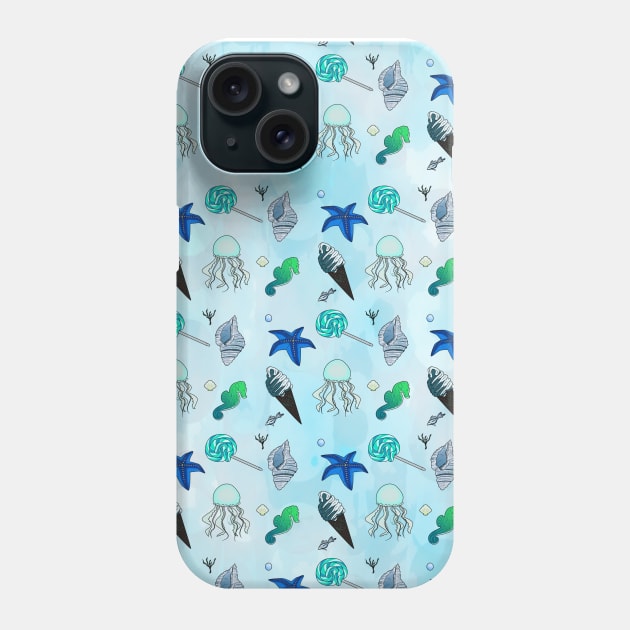 Pastel Goth pattern sea sweets - Pastel Goth - Phone Case | TeePublic