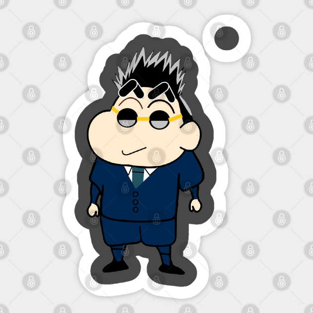 shin chan x leorio - Hunter X Hunter - Sticker | TeePublic