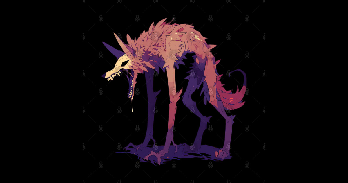 Wolf Skinwalker Wendigo - Wolf Art - Sticker | TeePublic