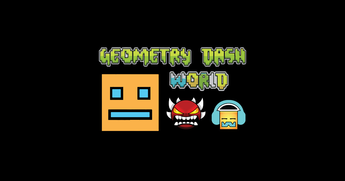 The World Of Geometry Dash - Geometry Dash - Sticker | TeePublic