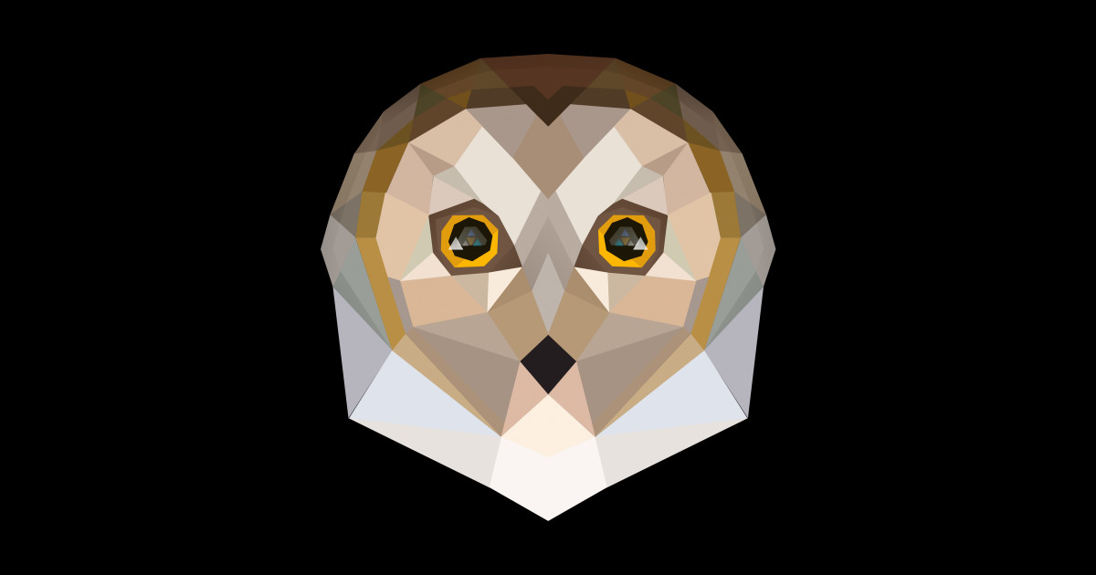 Polygon Owl - Owl Illustration - Sticker | TeePublic