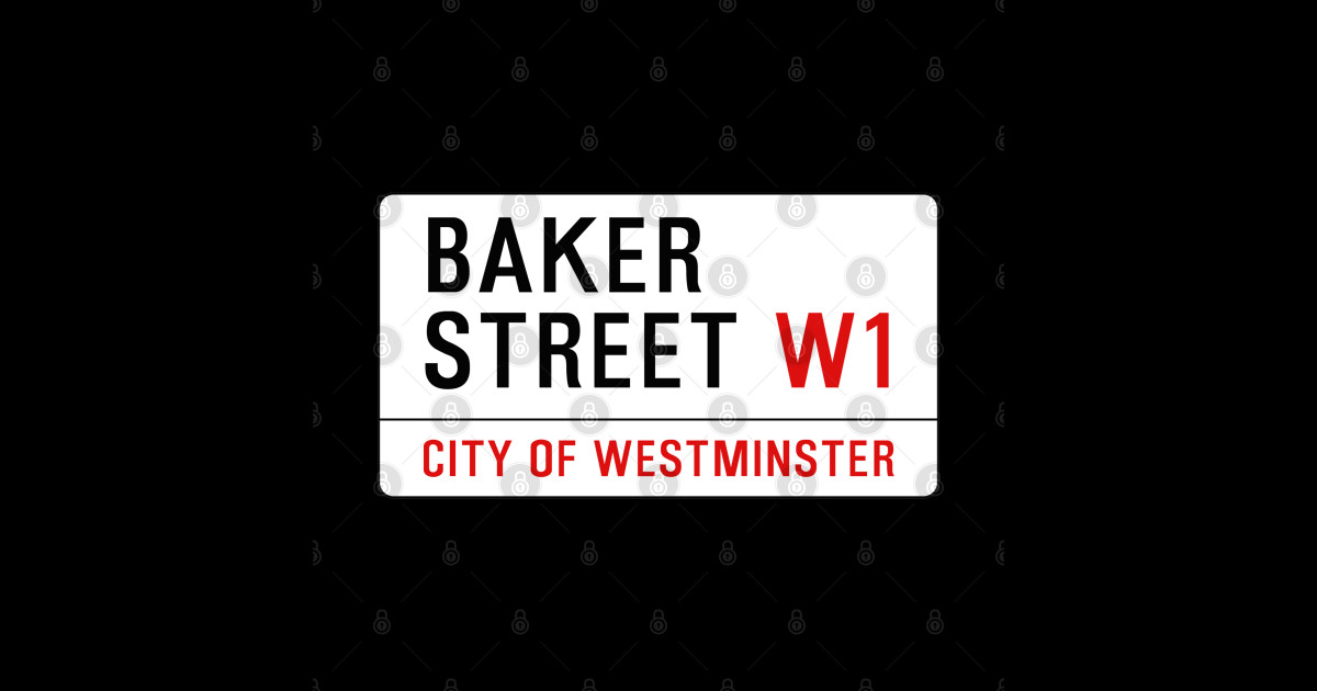 Baker Street sign, 221B, Sherlock - Sherlock - T-Shirt | TeePublic
