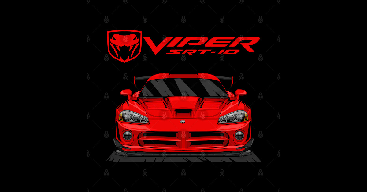 DODGE VIPER SRT 10 (RED) - Dodge Viper - Sticker | TeePublic
