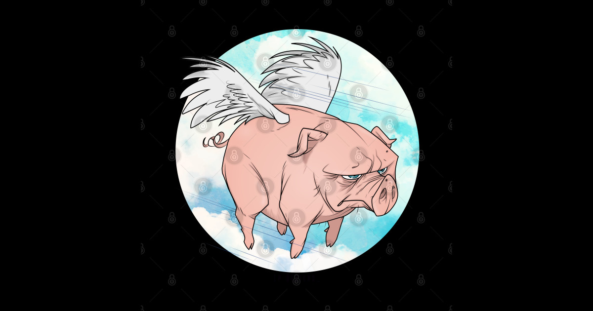 The Flying Pig - The Flying Pig - Sticker | TeePublic