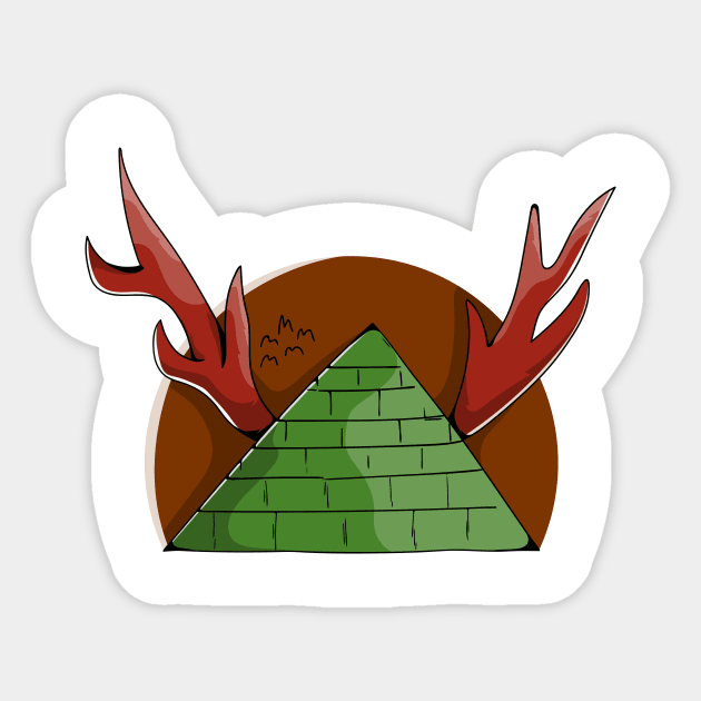 evil satanic pyramid of darkness - Pyramid - Sticker | TeePublic