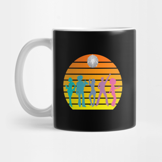 Disco Dancers 70's Retro Sunset Disco Ball - Disco - Mug | TeePublic